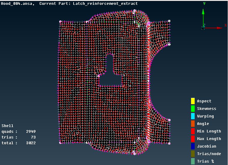 2D meshing of a Car Hood in ANSA : Skill-Lync