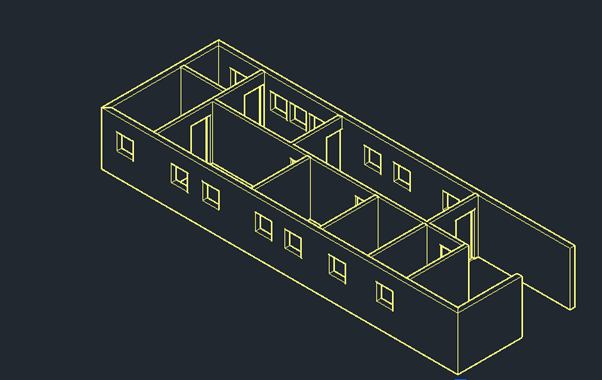 Creating a 3D rendered model for a Residential Building in AutoCad ...