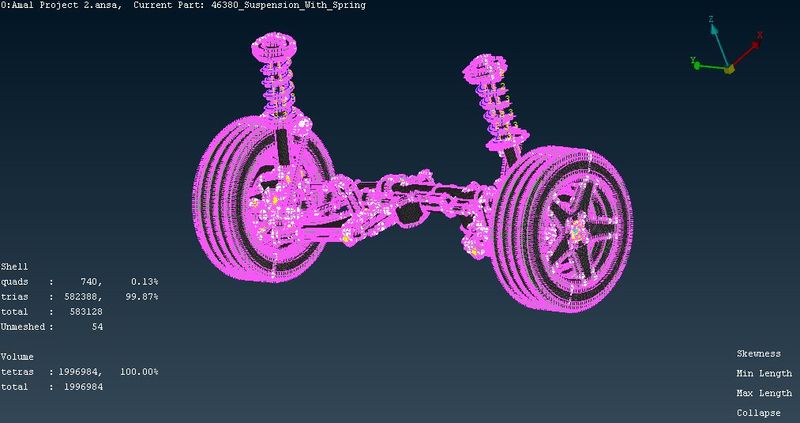 Project - 2 - Meshing on the suspension Assembly : Skill-Lync
