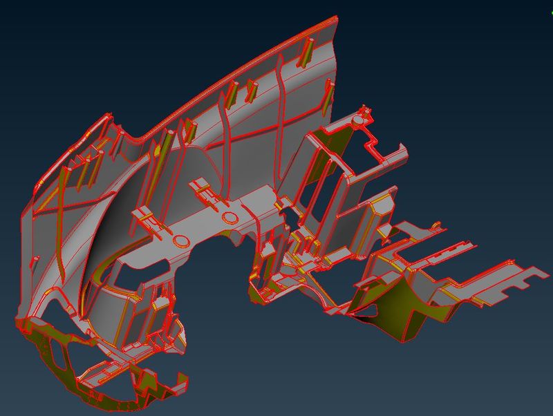 PREPROCESSING ON INSTRUMENTAL PANEL USING ANSA : Skill-Lync