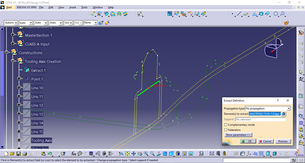 B pillar design using Master Section : Skill-Lync