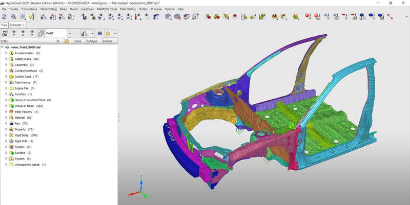 Frontal Crash Simulation Challenge : Skill-Lync