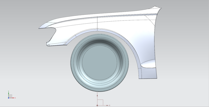 Front Fender Design with Mounting Points : Skill-Lync