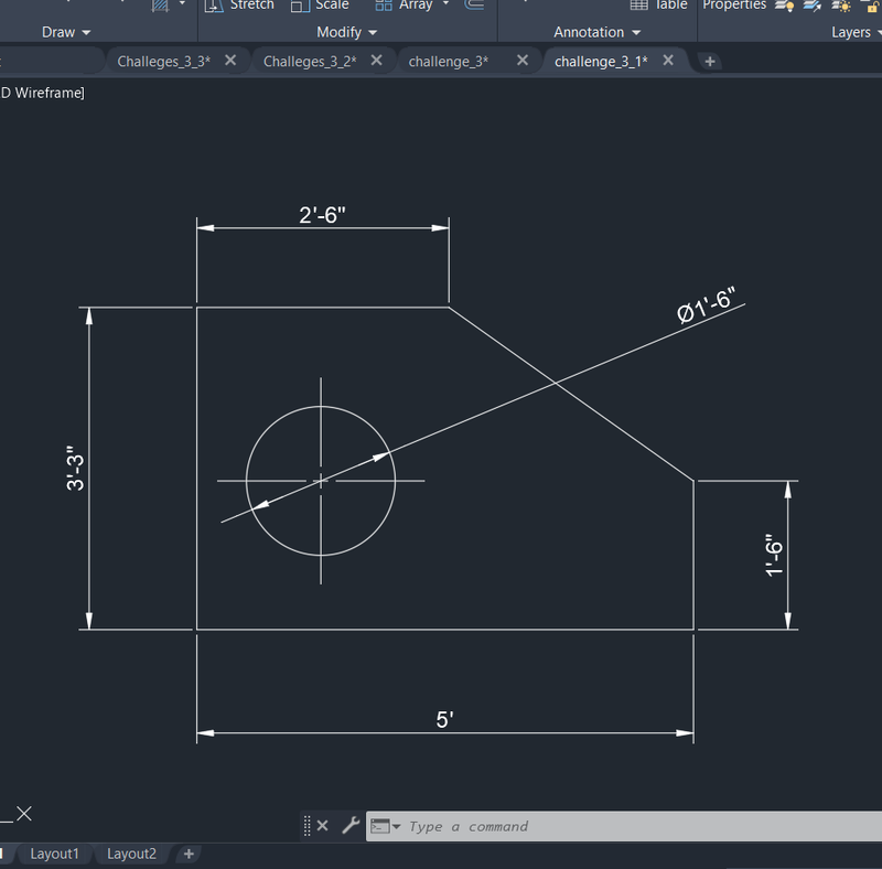 Drafting of various geometries using Chamfer, Fillet tool in AutoCad ...