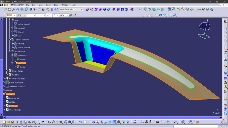 Switch Bezel Design – Automotive Plastic Component from Class A as ...