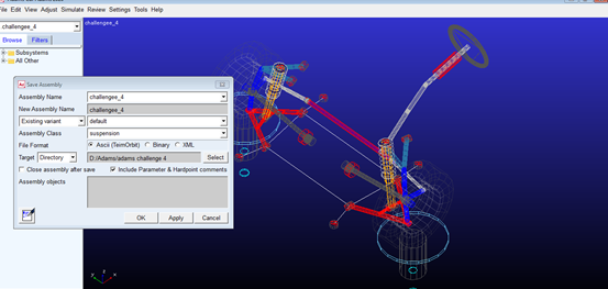 Adams suspension creation : Skill-Lync