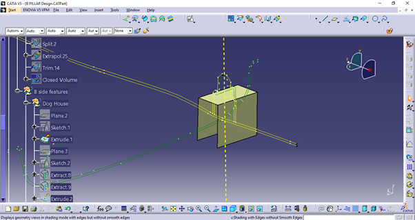 B pillar design using Master Section : Skill-Lync