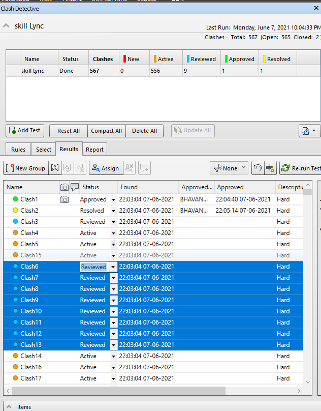 Usage of Navigation tool , Timeliner and Clash Detection test using ...