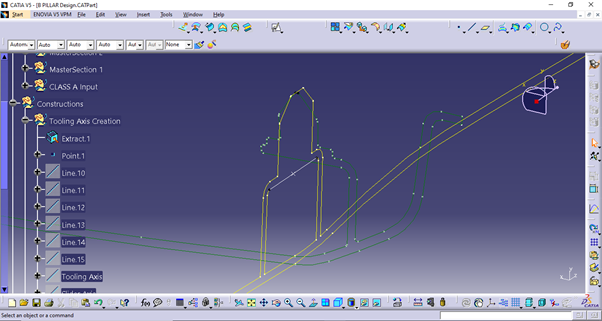 B pillar design using Master Section : Skill-Lync