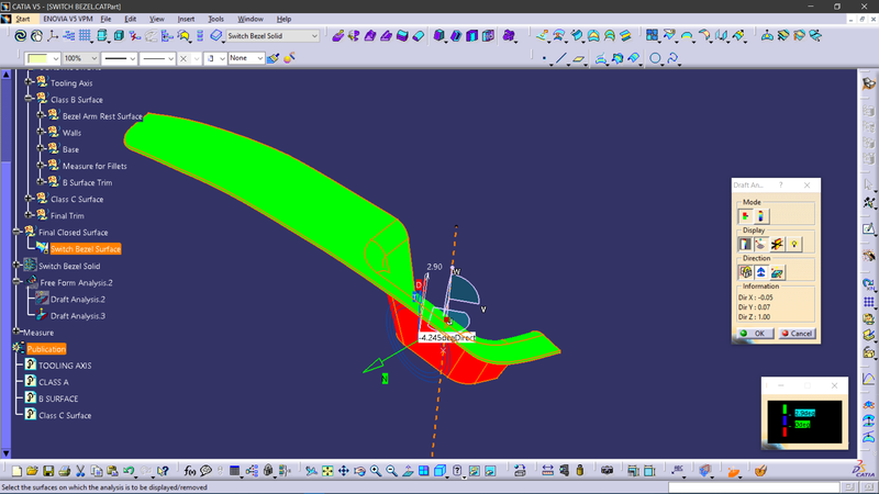 Switch Bezel Design – Automotive Plastic Component from Class A as ...