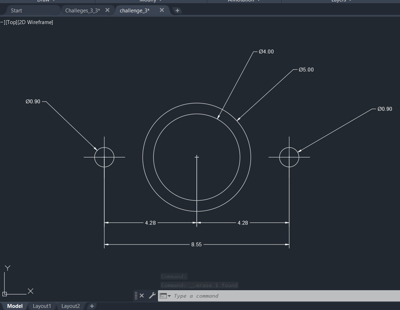 Drafting of various geometries using Chamfer, Fillet tool in AutoCad ...