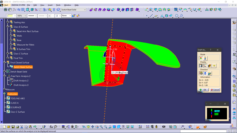 Switch Bezel Design – Automotive Plastic Component from Class A as ...