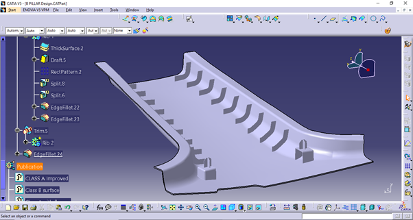 B pillar design using Master Section : Skill-Lync