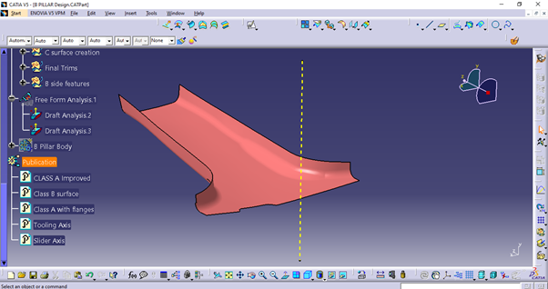 B pillar design using Master Section : Skill-Lync