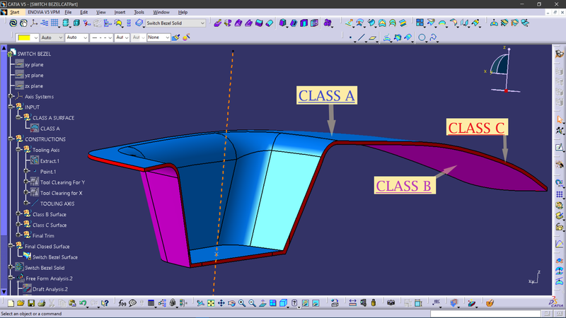 Switch Bezel Design – Automotive Plastic Component from Class A as ...