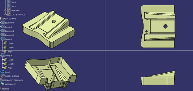 Base Bracket Design - Class A,B&C Surface : Skill-Lync