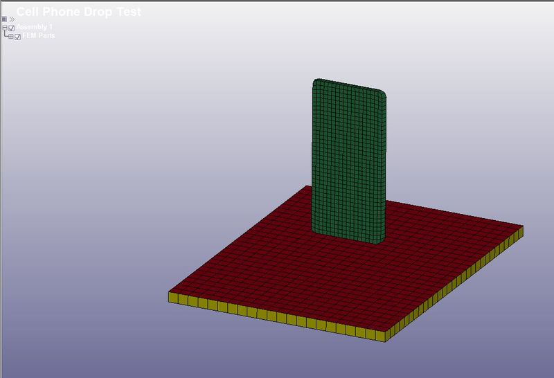 Drop test on Cell Phone Structure using LS-DYNA : Skill-Lync