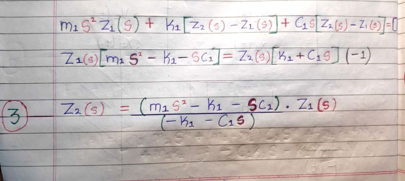Derive Transfer function of Suspension system of a car and convert it ...