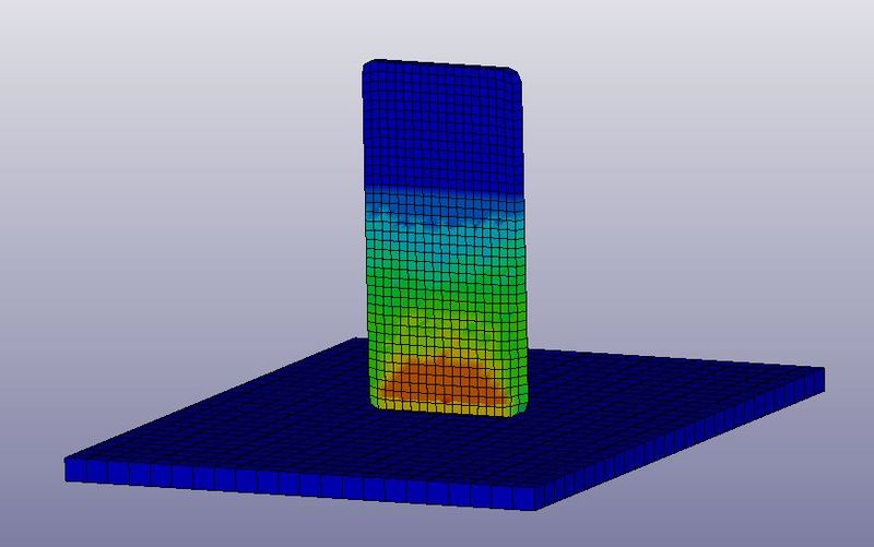 Drop test on Cell Phone Structure using LS-DYNA : Skill-Lync