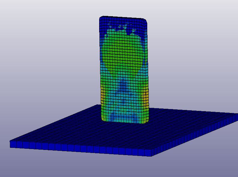 Drop test on Cell Phone Structure using LS-DYNA : Skill-Lync