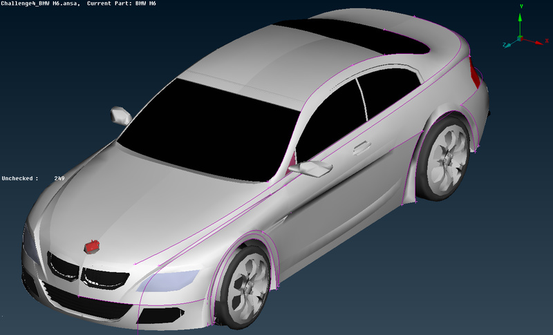 Week 4 Challenge : CFD Meshing for BMW car : Skill-Lync