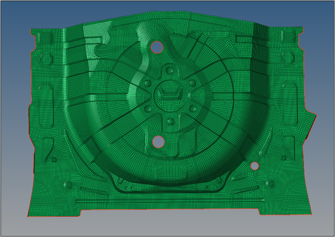 MESHING OF REAR WHEEL HOLDER IN HYPERMESH : Skill-Lync
