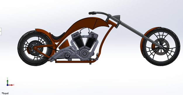 DESIGN AND ASSEMBLY OF AMERICAN CHOPPER IN SOLIDWORKS 2018 : Skill-Lync