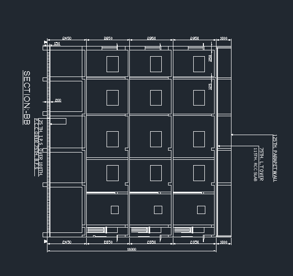 Creating a Layout, Section and Elevation with dimensions using AutoCad ...