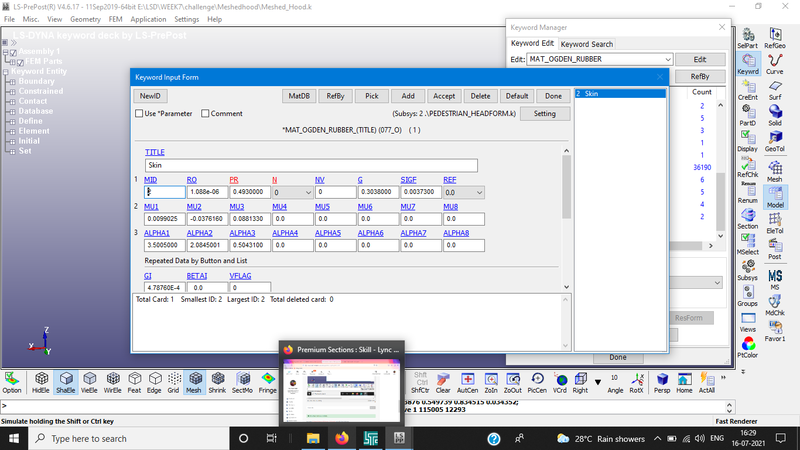 PROJECT-1 Head Impact (LS - DYNA)