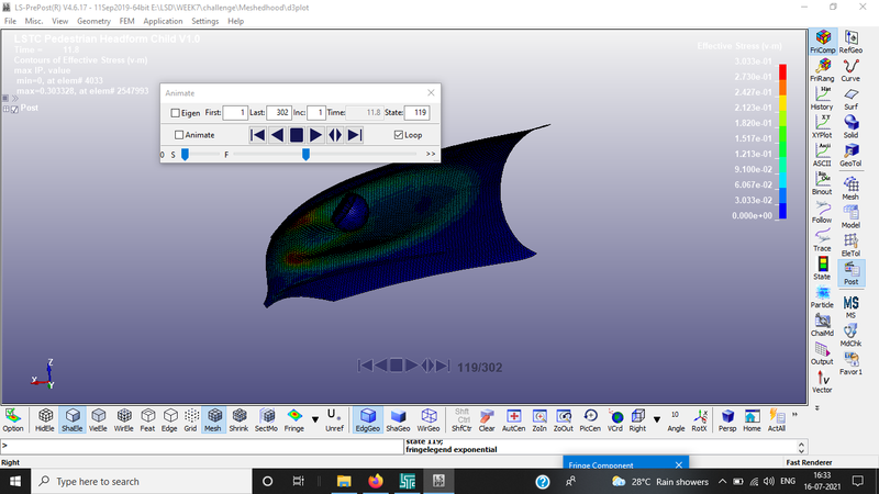 PROJECT-1 Head Impact (LS - DYNA)