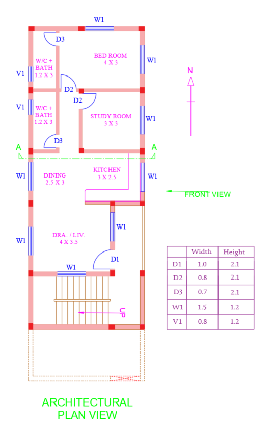 Project 1 _Creating an Architectural plan for the provided plot size ...