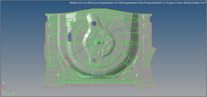 MESHING OF REAR WHEEL HOLDER IN HYPERMESH : Skill-Lync