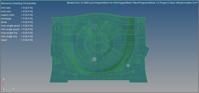 MESHING OF REAR WHEEL HOLDER IN HYPERMESH : Skill-Lync