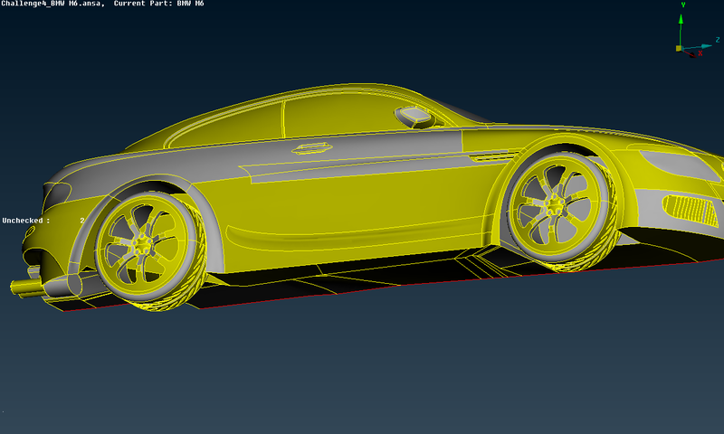Week 4 Challenge : CFD Meshing for BMW car : Skill-Lync