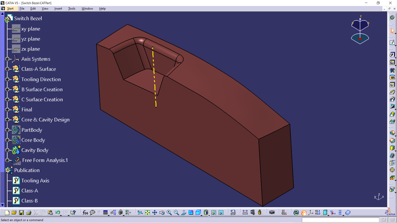 CORE AND CAVITY DESIGN OF A GIVEN COMPONENT : Skill-Lync