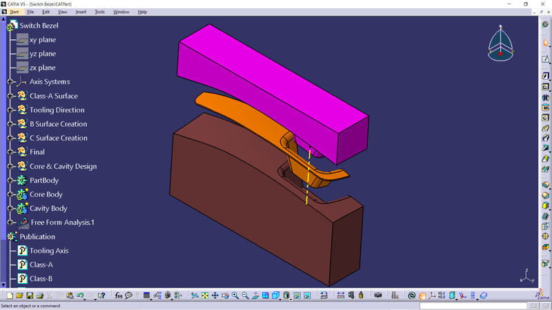 CORE AND CAVITY DESIGN OF A GIVEN COMPONENT : Skill-Lync