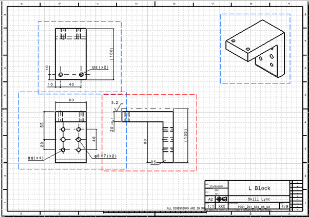 2D Detailing of Clamp units and Pin Units : Skill-Lync