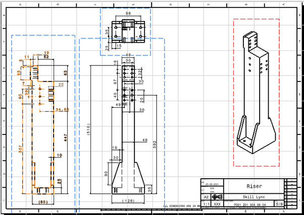 2D Detailing of Clamp units and Pin Units : Skill-Lync