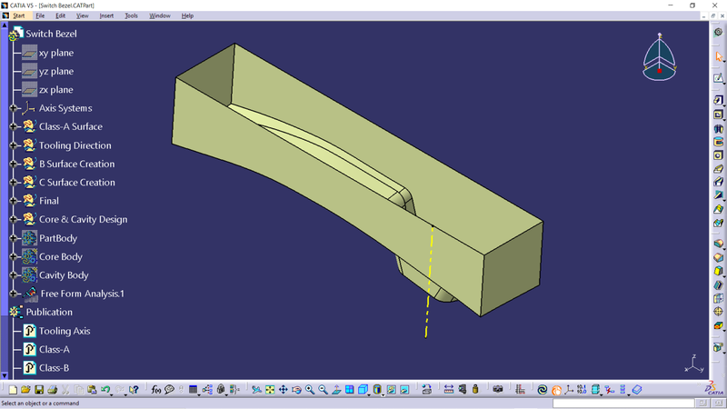 CORE AND CAVITY DESIGN OF A GIVEN COMPONENT : Skill-Lync