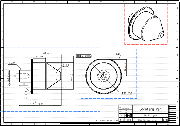2D Detailing of Clamp units and Pin Units : Skill-Lync