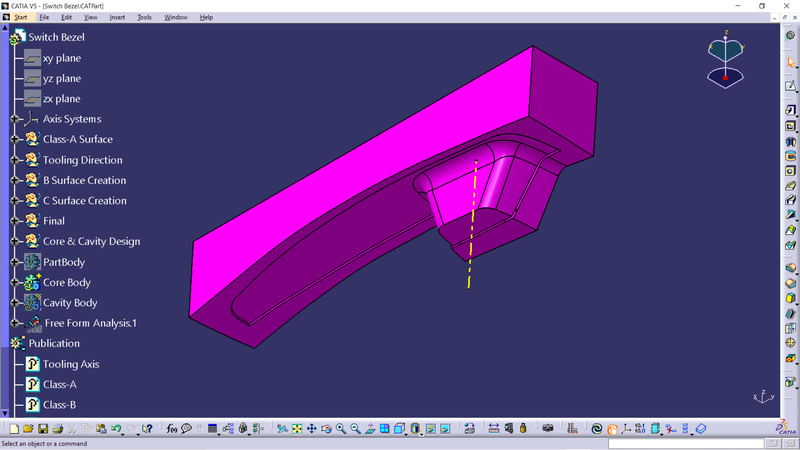 CORE AND CAVITY DESIGN OF A GIVEN COMPONENT : Skill-Lync