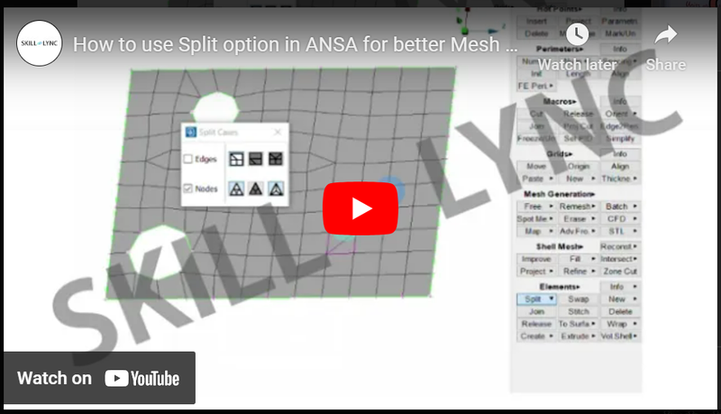 How to Use the Split Option in ANSA For Better Mesh Flow | Mechanical Blogs