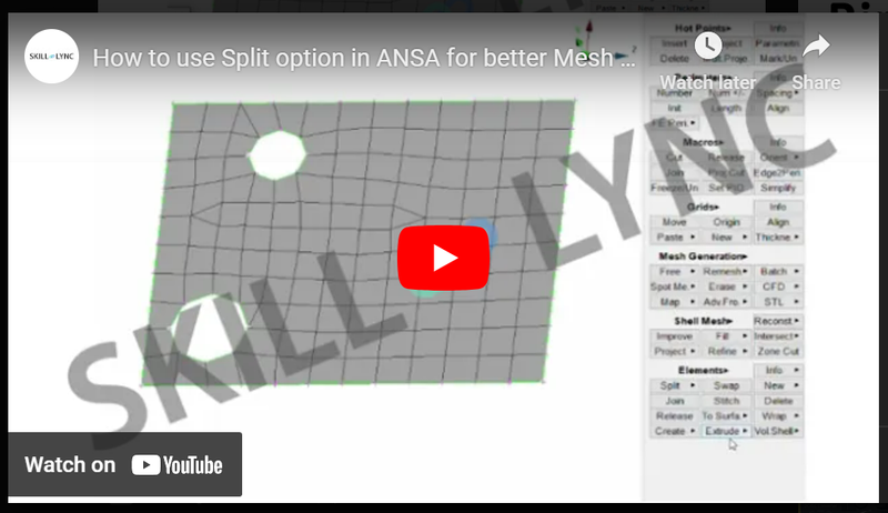 How to Use the Split Option in ANSA For Better Mesh Flow | Mechanical Blogs