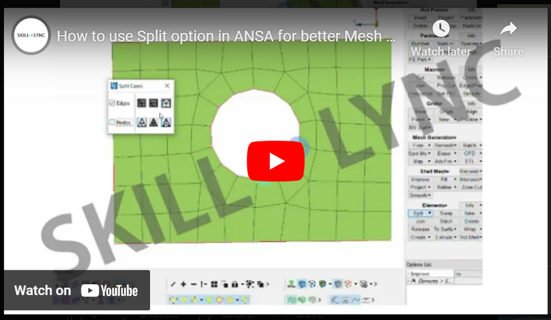 How to Use the Split Option in ANSA For Better Mesh Flow | Mechanical Blogs