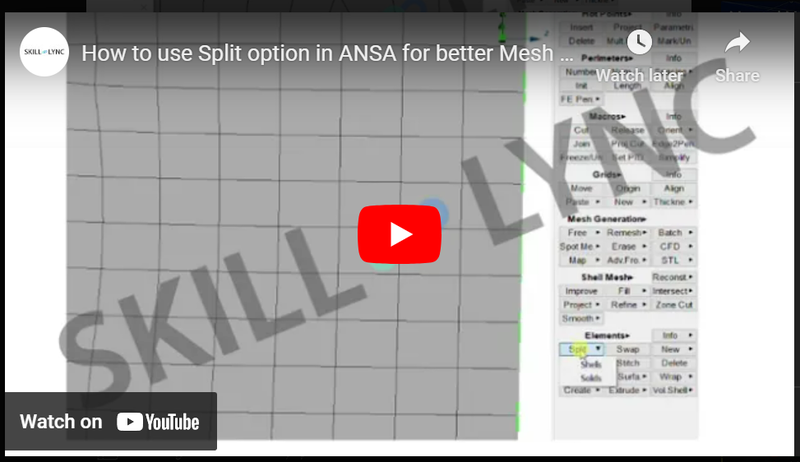 How to Use the Split Option in ANSA For Better Mesh Flow | Mechanical Blogs