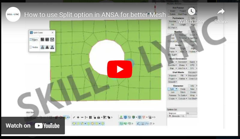 How to Use the Split Option in ANSA For Better Mesh Flow | Mechanical Blogs