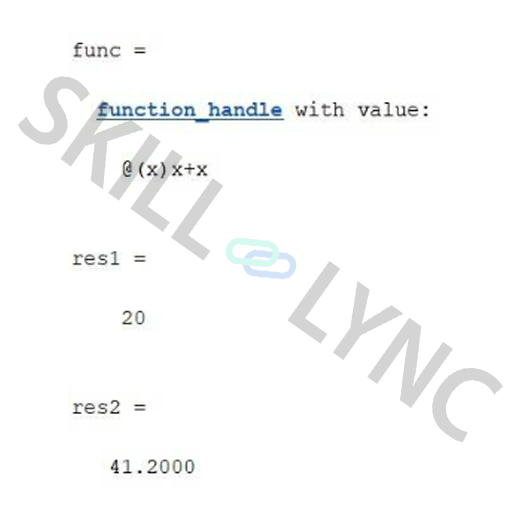 Understanding Anonymous functions in MATLAB | Skill-Lync Blogs